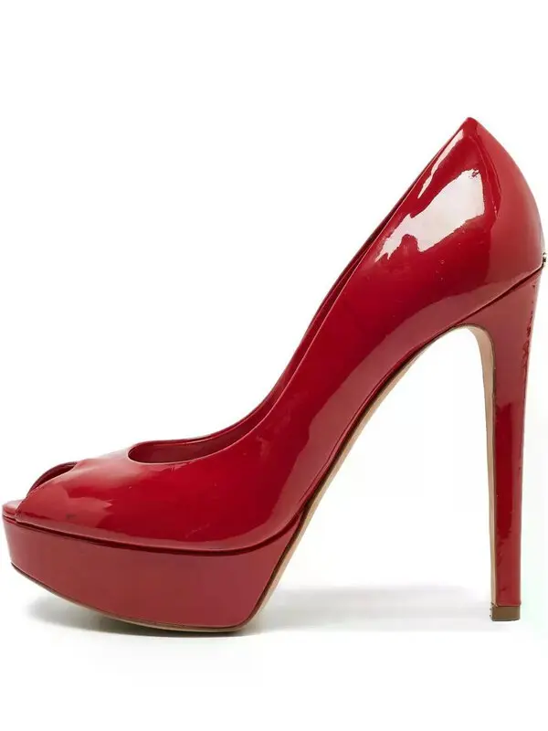 Dior Patent Leather Peep-toe Stiletto Sandals
