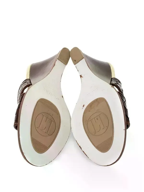 LORIBLU 100mm Interwoven Wedge Sandals