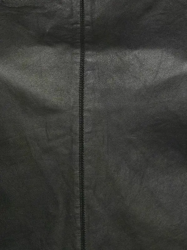 Alice + Olivia Leather Chiffon Top