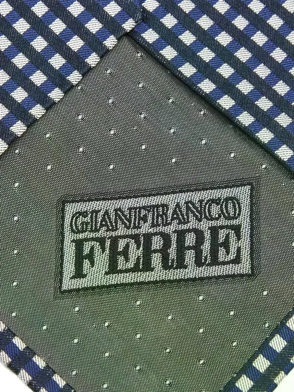 Gianfranco Ferre Checkered Silk Necktie