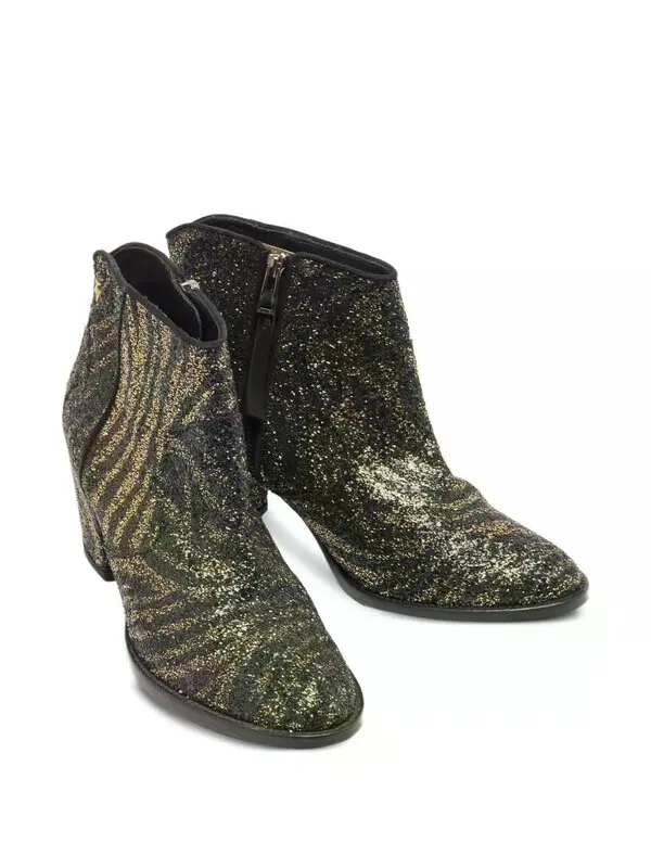 Zadig&Voltaire Round-toe Glitter Ankle Boots
