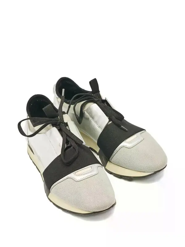 Balenciaga Race Runner Leather Sneakers - Grey
