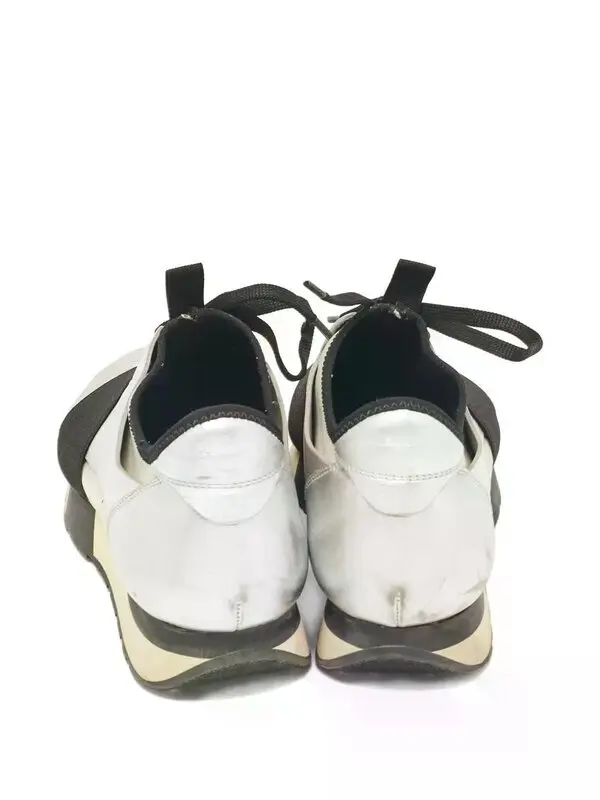 Balenciaga Race Runner Leather Sneakers - Grey