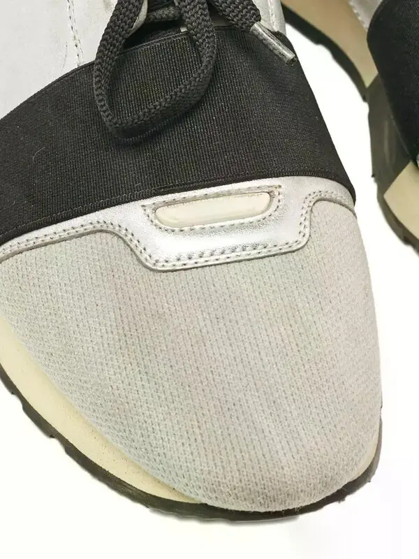 Balenciaga Race Runner Leather Sneakers - Grey