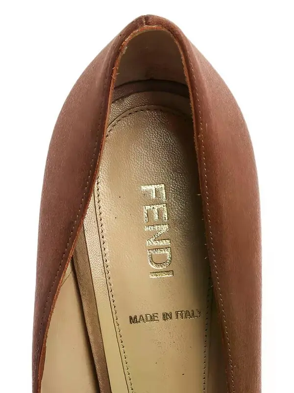 Fendi 145mm Satin Bow Peep-toe Pumps