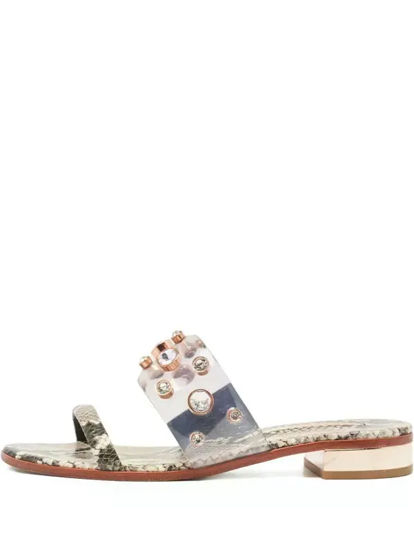 SOPHIA WEBSTER Dina Leather Flat Sandals