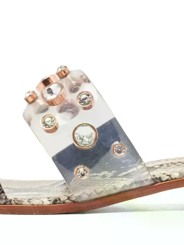 SOPHIA WEBSTER Dina Leather Flat Sandals