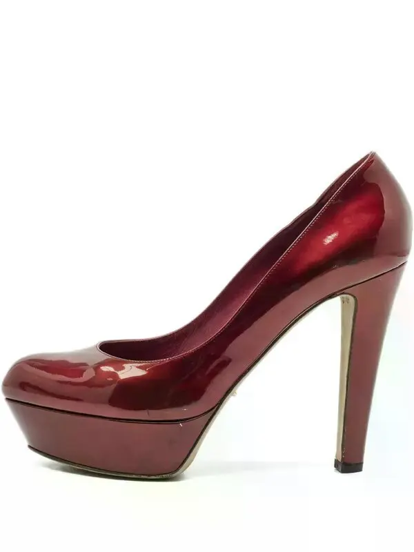 SERGIO ROSSI Patent Leather Platform Pumps