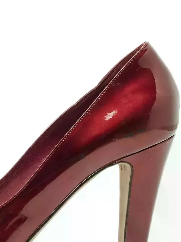 SERGIO ROSSI Patent Leather Platform Pumps