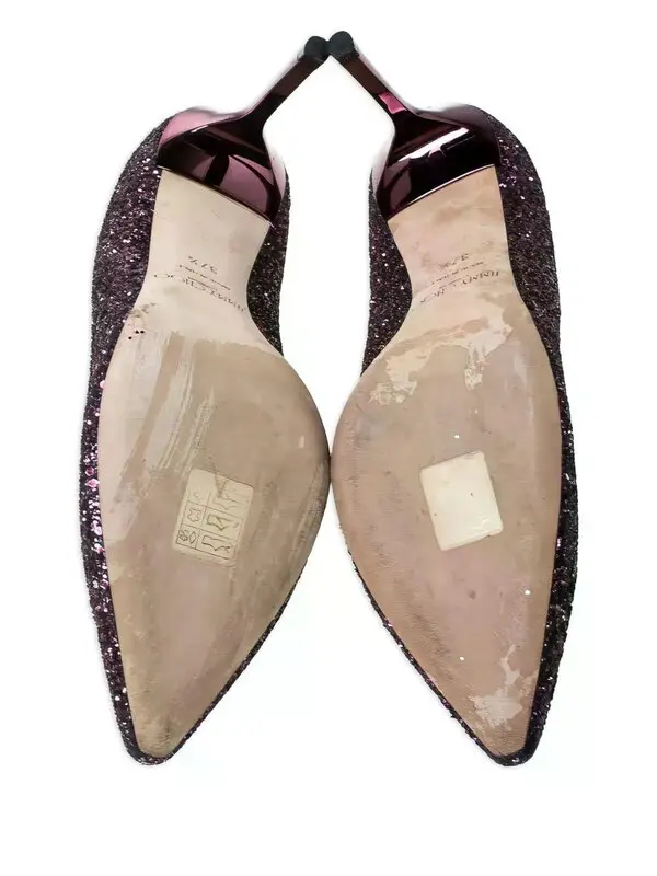 JIMMY CHOO 85mm Glitter-embellished Pumps