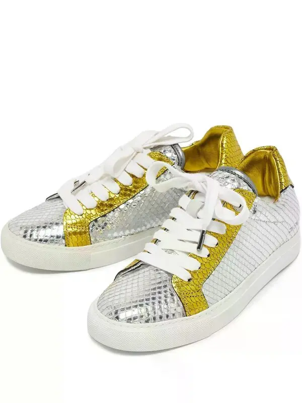 Zadig&Voltaire Snakeskin-effect Leather Sneakers