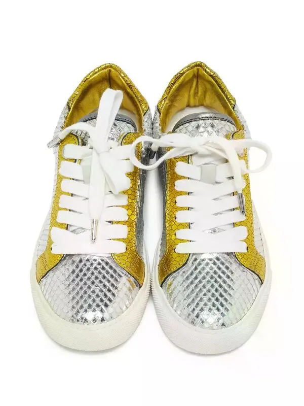 Zadig&Voltaire Snakeskin-effect Leather Sneakers
