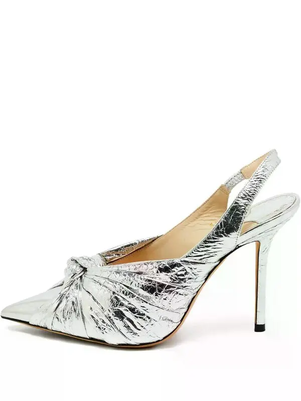 JIMMY CHOO Annabell Leather Pumps - Silver