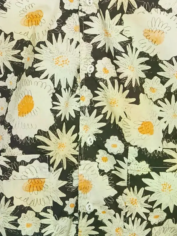 Burberry Cream Floral-print Short-sleeve Shirt