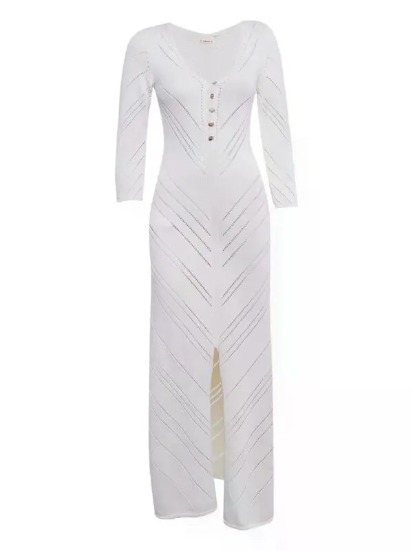 Cult Gaia Geometric-pattern Maxi Dress - White