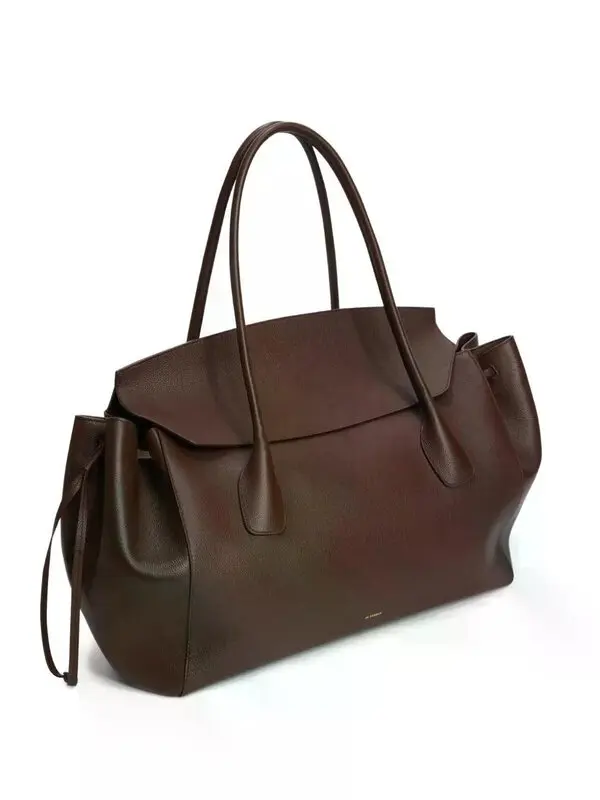 JIL SANDER Grained Leather Voyage Handbag - Brown