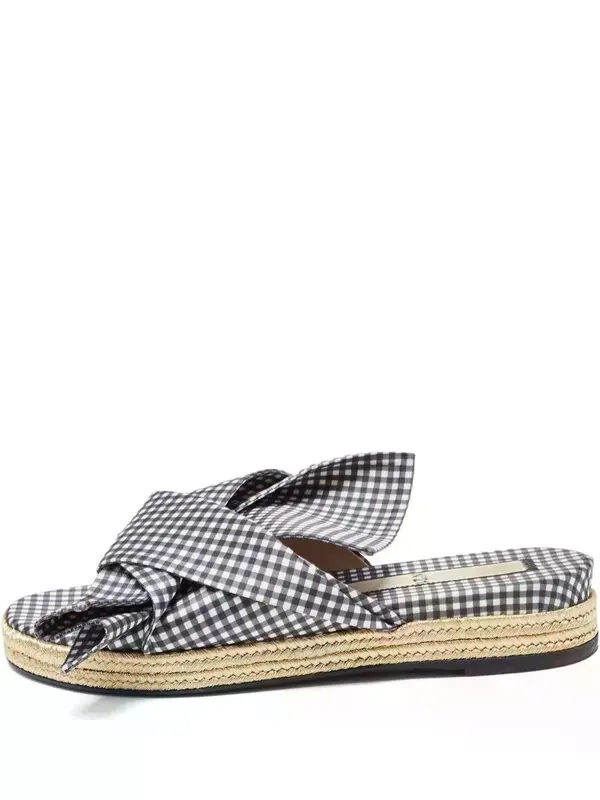 N°21 Knotted-upper Gingham Sandals