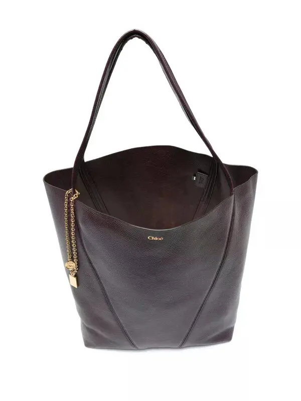 Chloé Grained-leather Spin Tote Bag - Red