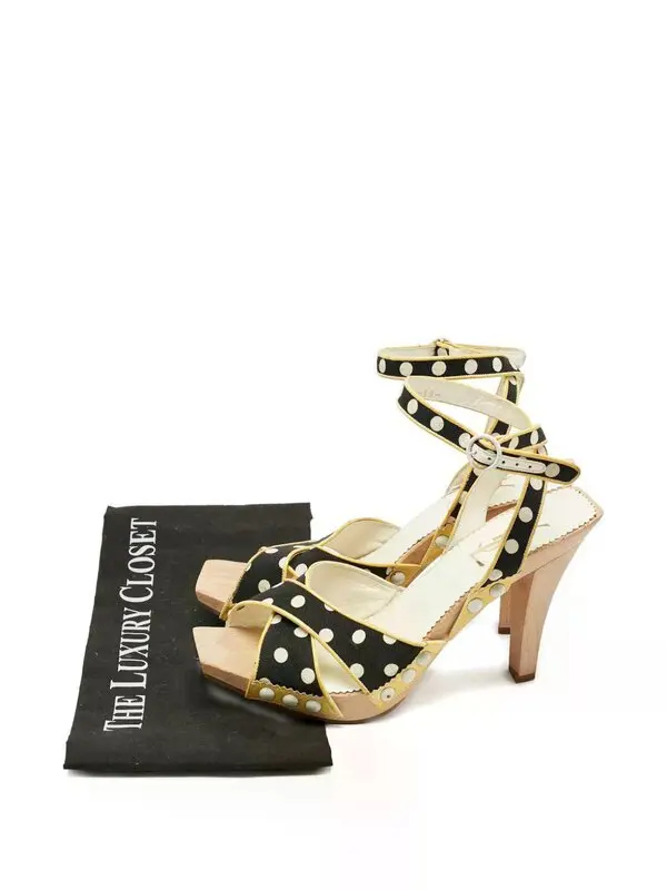 Saint Laurent Polka-dot Platform Sandals