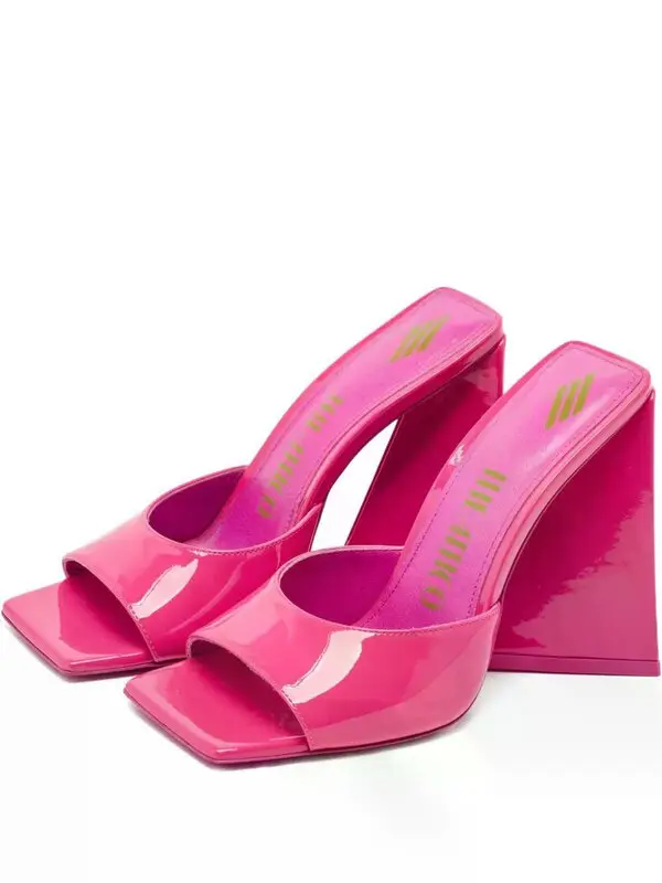 Attico 110mm Devon Patent-leather Sandals - Pink