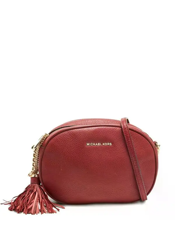 Michael Kors Ginny Leather Cross Body Bag - Red