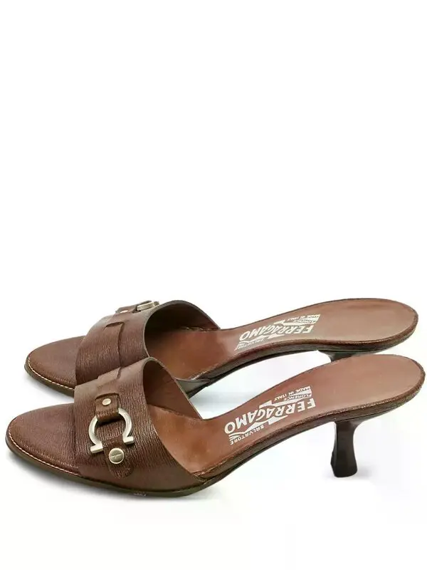 FERRAGAMO Gancini Leather Sandals