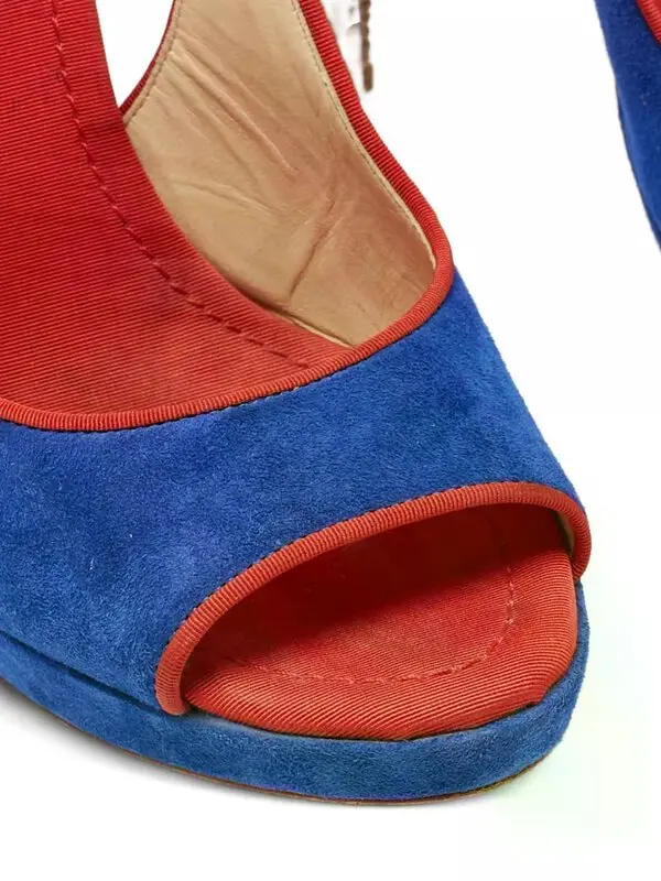 Moschino Buckle Suede Sandals