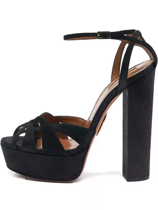 AQUAZZURA Platform Suede Sandals