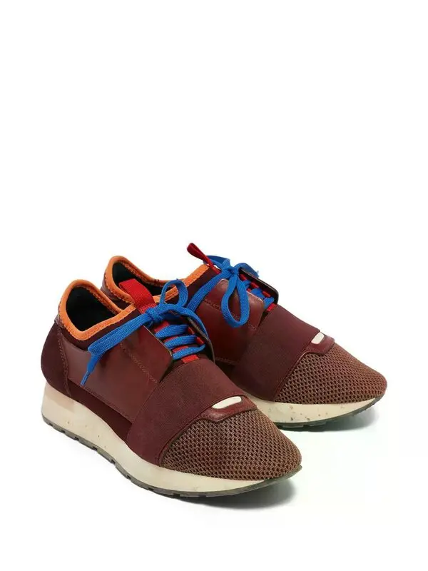 Balenciaga Leather Sneakers - Red