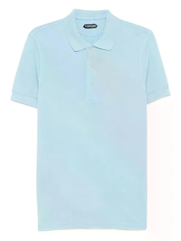 TOM FORD Buttoned Polo Shirt - Blue