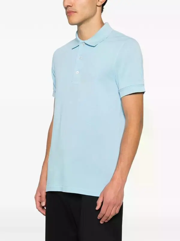 TOM FORD Buttoned Polo Shirt - Blue