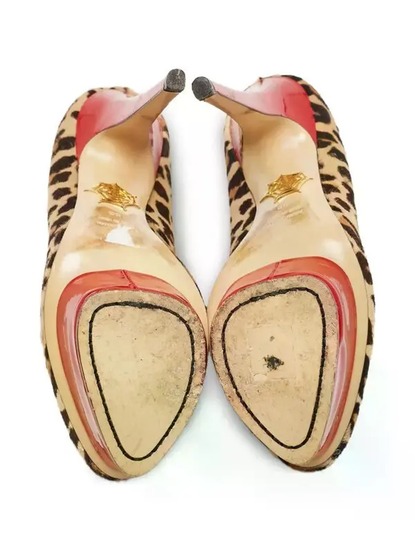 CHARLOTTE OLYMPIA 145mm Leopard-print Platform Pumps