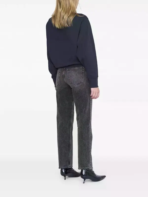 ANINE BING Crew Neck Sweatshirt - Blue