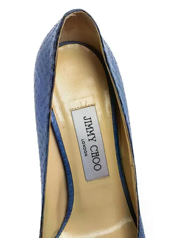 JIMMY CHOO Python Embossed Leather Pumps