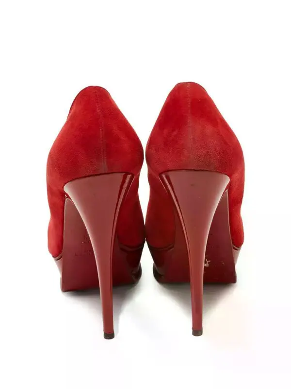 Saint Laurent 145mm Leather Pumps - Red