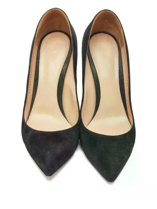 GIANVITO ROSSI Suede Pointed Toe High Heel Pumps