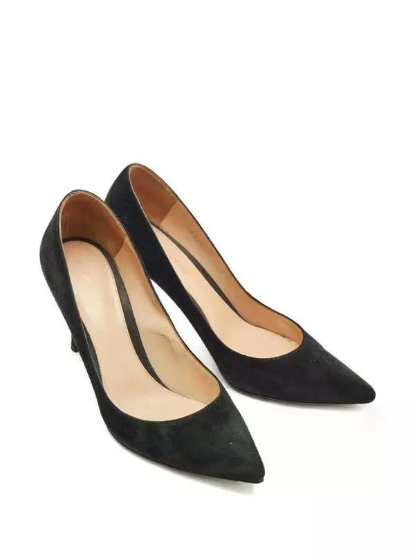 GIANVITO ROSSI Suede Pointed Toe High Heel Pumps
