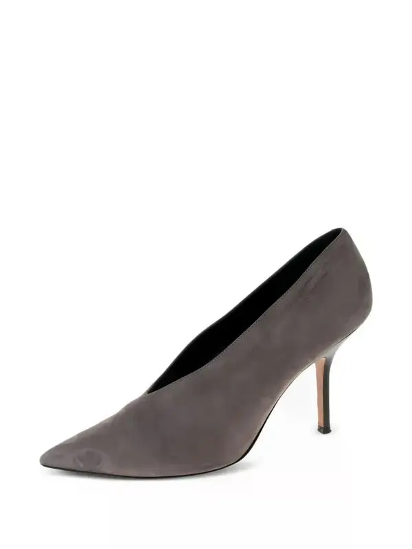 Celine Leather Heeled Pumps - Grey