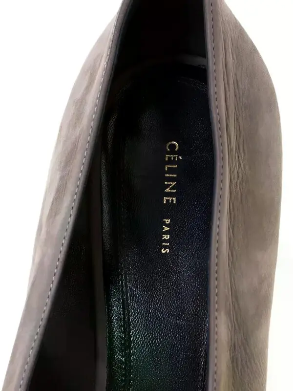 Celine Leather Heeled Pumps - Grey