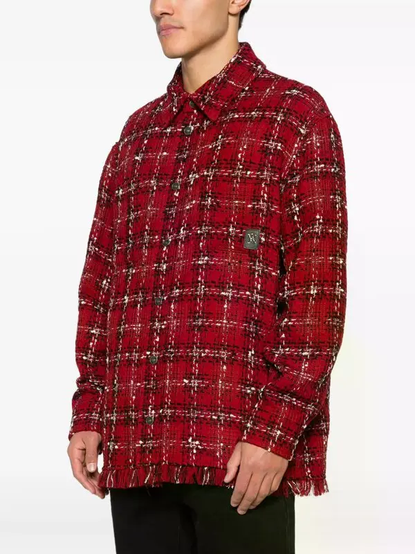 Amiri Frayed Checked Shirt