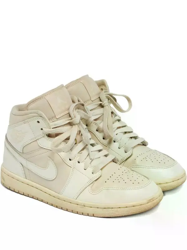 JORDAN Air 1 Leather Sneakers - Neutrals