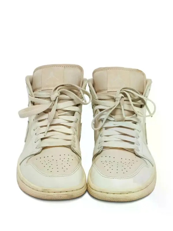 JORDAN Air 1 Leather Sneakers - Neutrals