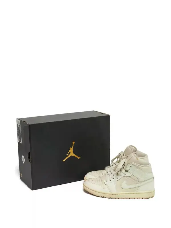 JORDAN Air 1 Leather Sneakers - Neutrals