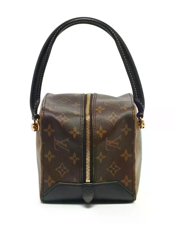 LOUIS VUITTON 2018 Reverse Monogram Canvas Square Tote - Brown
