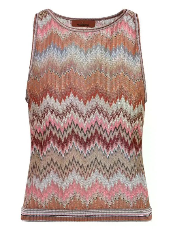 Missoni Chevron-pattern Sleeveless Top
