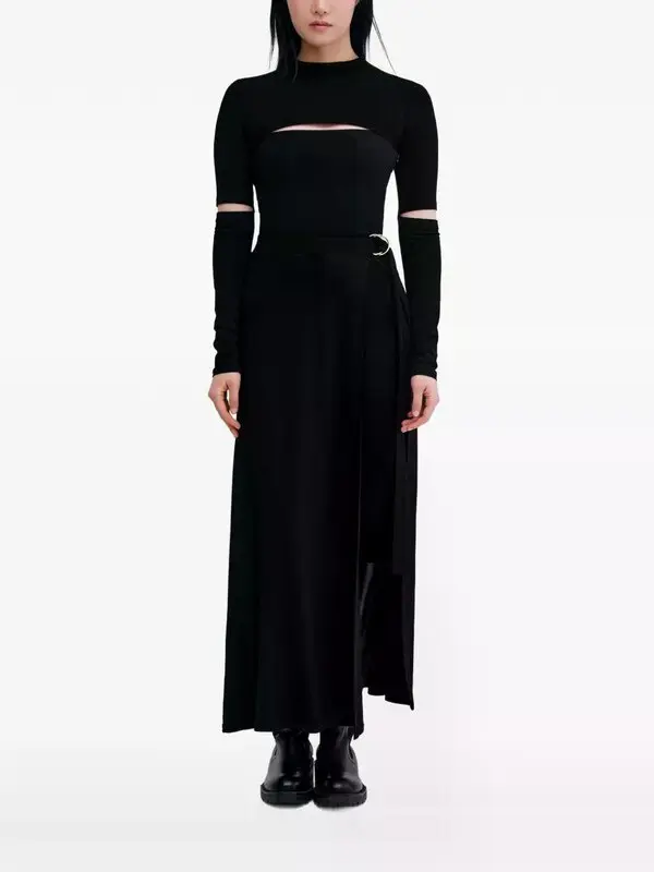 MARCELLA Indra Mock-neck Cut-out Top