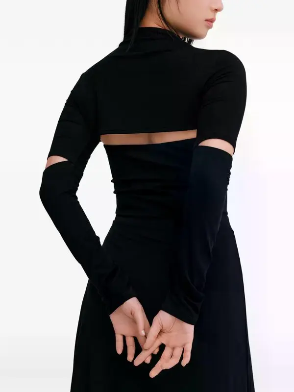 MARCELLA Indra Mock-neck Cut-out Top