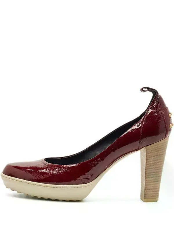 TOD'S Block Heel Pumps With Gold-tone Studs
