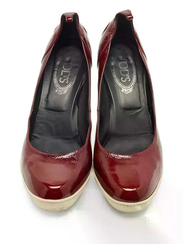TOD'S Block Heel Pumps With Gold-tone Studs