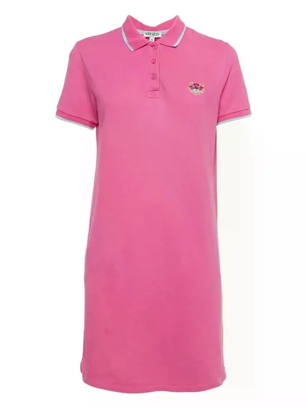 Kenzo Embroidered Buttoned Midi Dress